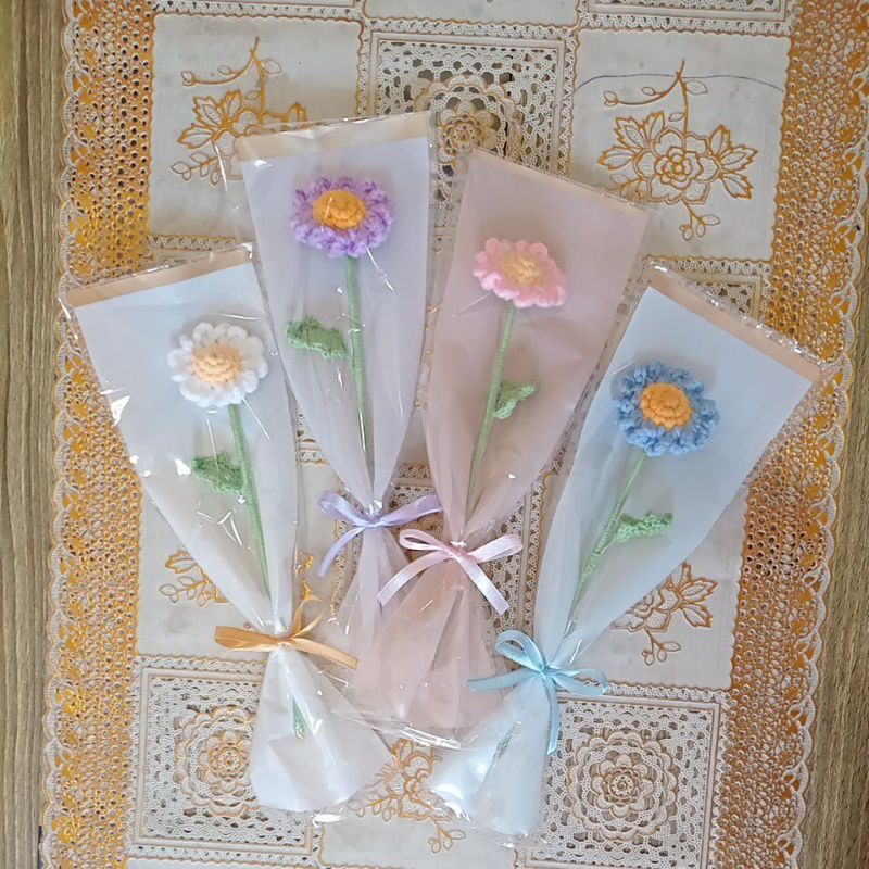 Jual Ready stock!! single bouquet/single buket daisy rajut/buket wisuda ...