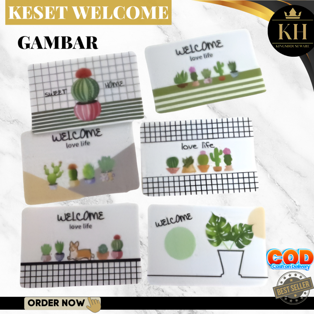 Jual KH- Keset Karpet WELCOME Gambar | Shopee Indonesia