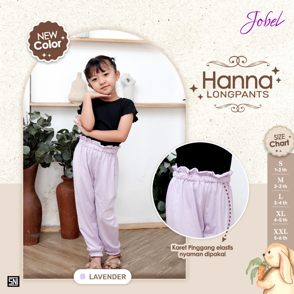 Jual Jobel Hanna Longpants 1-6 Tahun Celana Panjang Adem Fashion Anak Perempuan CBKS/SDI ...