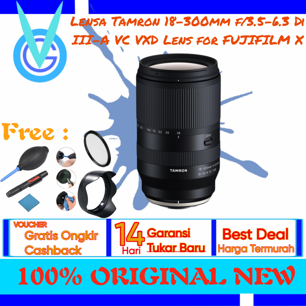 Jual Lensa Tamron 18-300mm f/3.5-6.3 Di III-A VC VXD Lens for FUJIFILM X | Shopee Indonesia