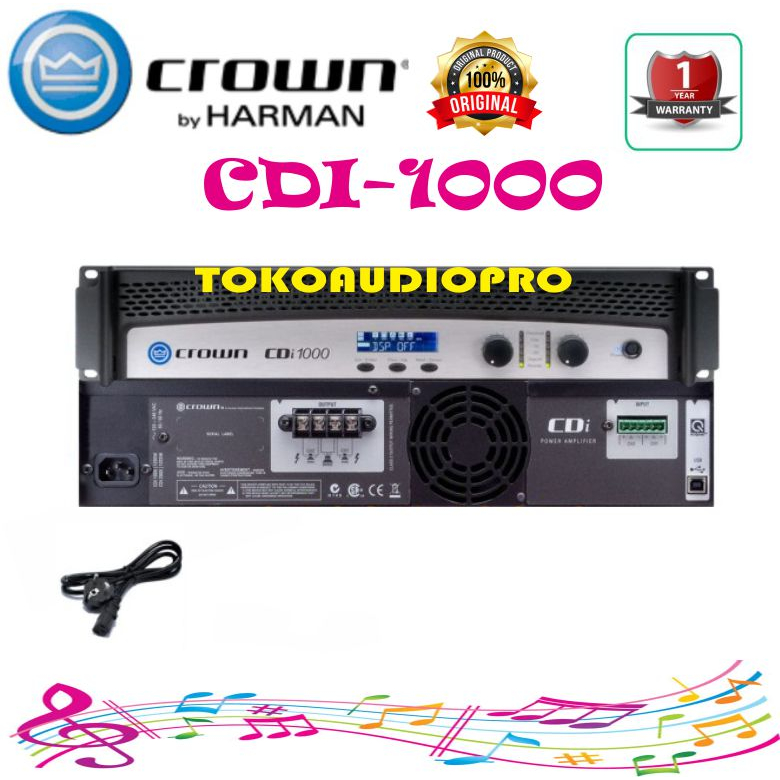 Jual Power Crown CDI1000 2 -Channel Power Amplifier Original Crown CDI ...