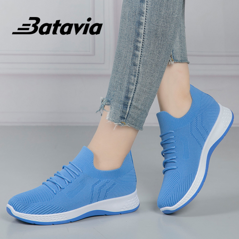 Jual Batavia Sepatu Olahraga Wanita Sepatu Sekolah Wanita Hitam Sepatu ...