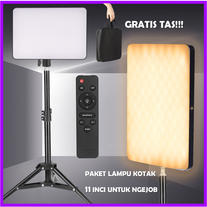 Jual Paket Lampu Foto Produk Gratis Tas Fotografi Studio Palaroid + Tripod Besar Ringlight ...