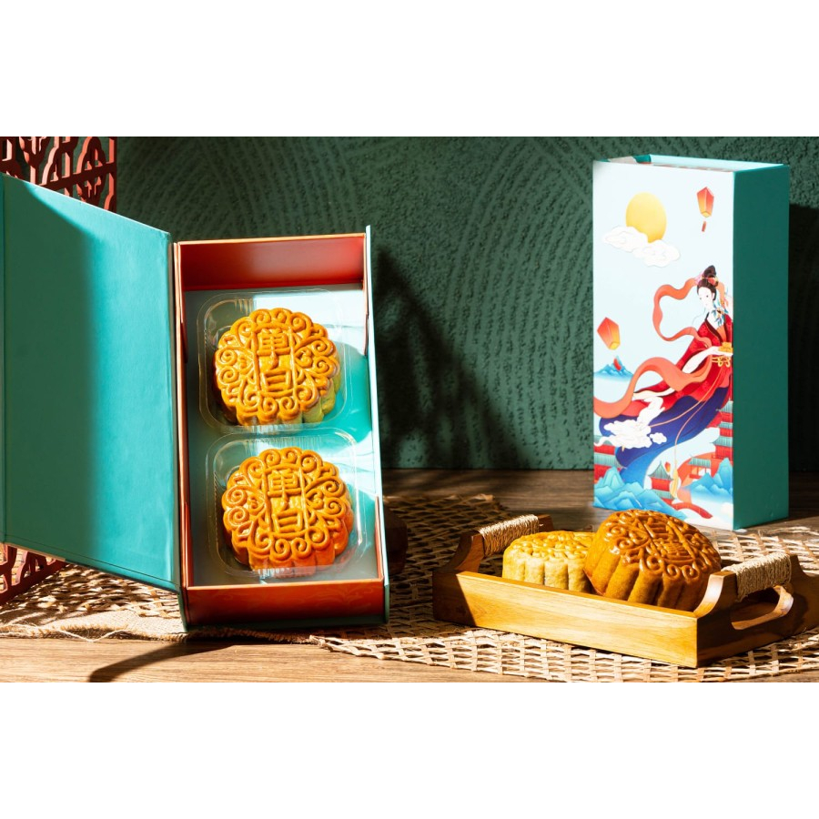 Jual Box isi 2 Double Egg Yolk MoonCake Kue Bulan Gift Parcel Moon Cake ...
