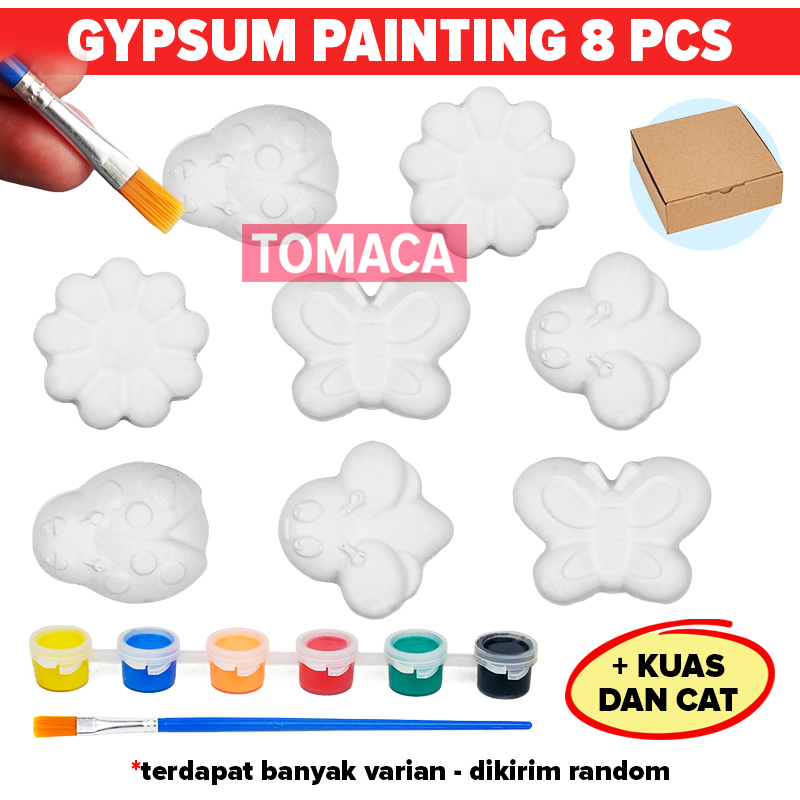 Jual Mainan Edukatif Anak Paket 8 DIY Gypsum Color Painting Melukis ...