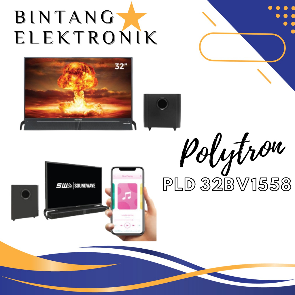 Jual POLYTRON LED TV 32 Inch 32BV1558 - Digital Cinemax Soundbar BV1558 | Shopee Indonesia
