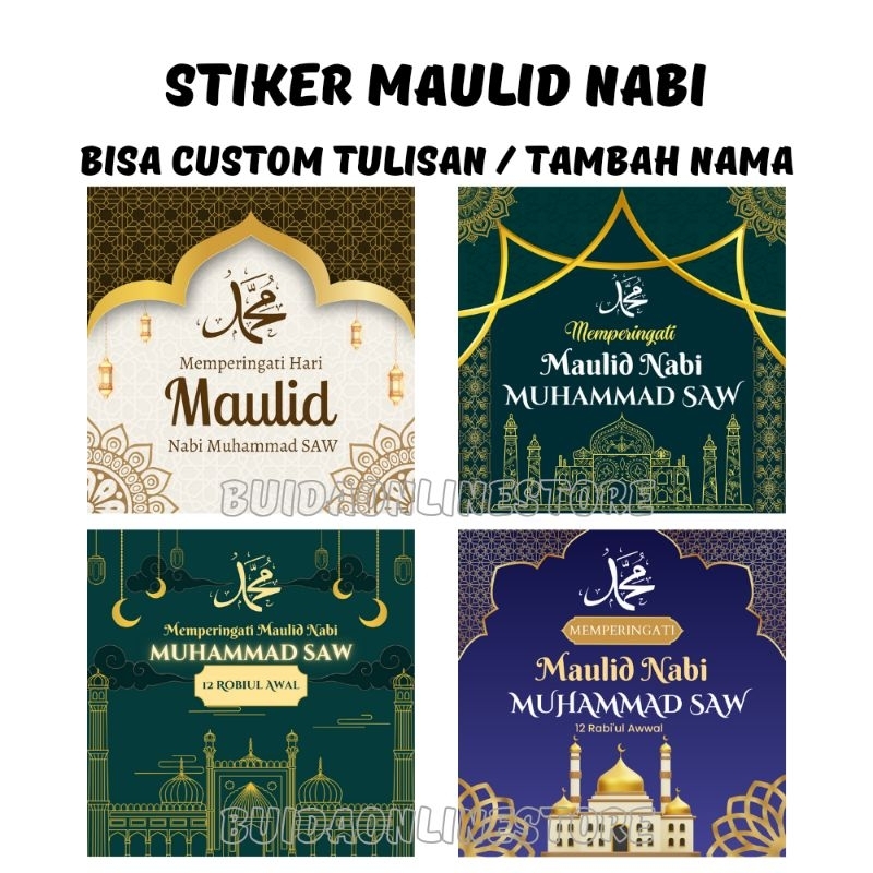 Jual Stiker Label Memperingati Maulid Nabi Muhammad SAW Sticker ...