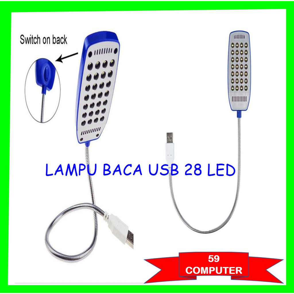 Jual Lampu portable Lampu baca USB Cool white 1.5 lampu belajar gagang ...