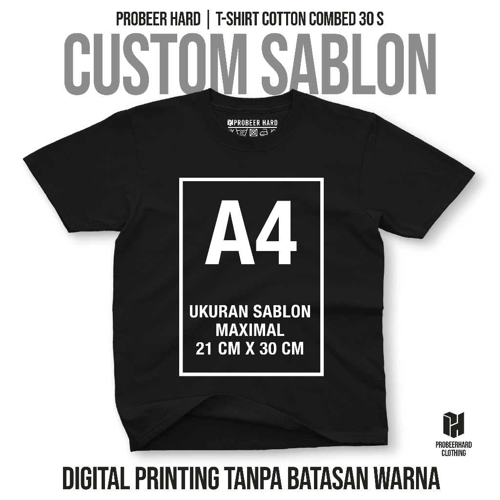Jual PROBEERHARD - KAOS ANAK ANAK SABLON CUSTOM DESIGN SENDIRI (SABLON ...