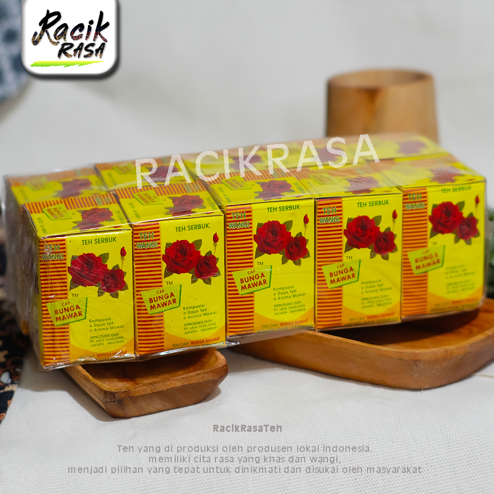 Jual RACIK RASA |[ SLOP ] TEH BUBUK CAP BUNGA MAWAR 10 KOTAK TUBRUK TEH ...