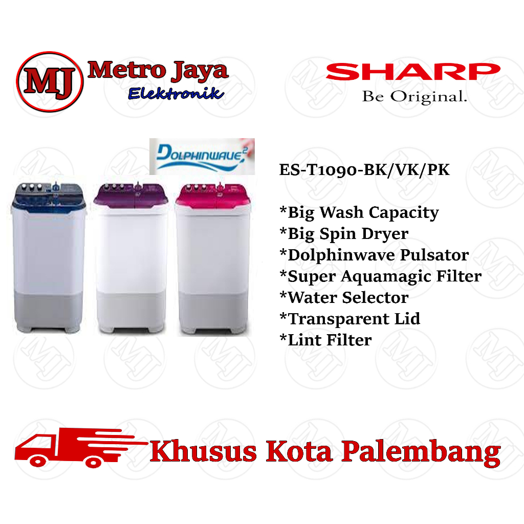 Jual Mesin Cuci 2 tabung 10kg Sharp ES-T1090 Super Aquamagic ...