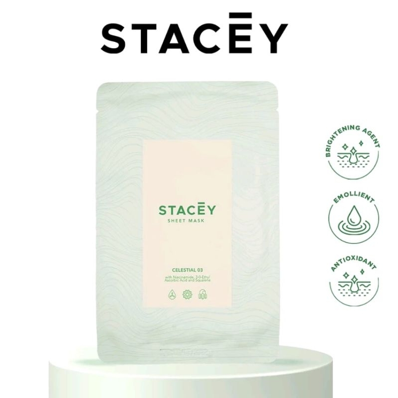 Jual stacey masker muka/ mask sheet asli anti aging/niacimide/tea tree ...
