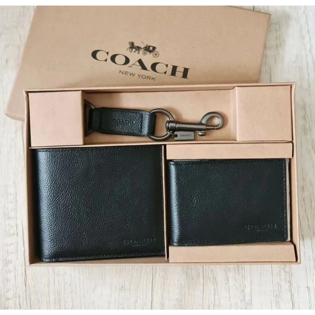 Jual Coach Gift Set Wallet With Box (wallet + card wallet) | Shopee ...