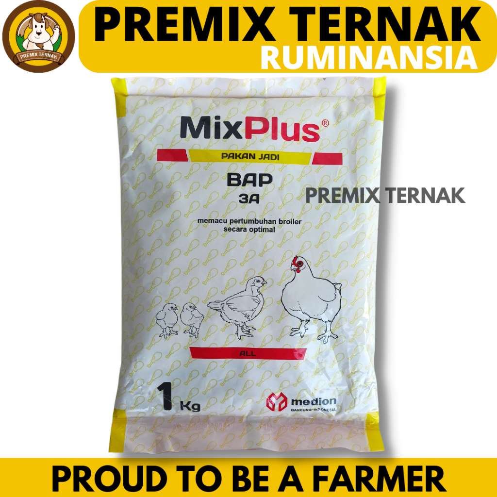 Jual MIX PLUS BAP 3A 1 KG - Premix Ayam Broiler Pemacu Pertumbuhan ...