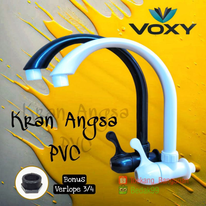 Jual Kran Angsa Pvc Voxy / Kran Dapur Pvc Black & White | Shopee Indonesia