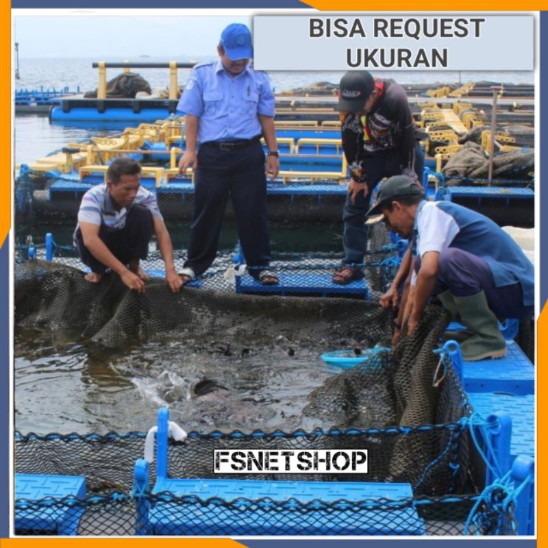 Jual Jaring Keramba Apung Ukuran 4mx6mx1,5m Pakai/Jaring Keramba Ikan ...
