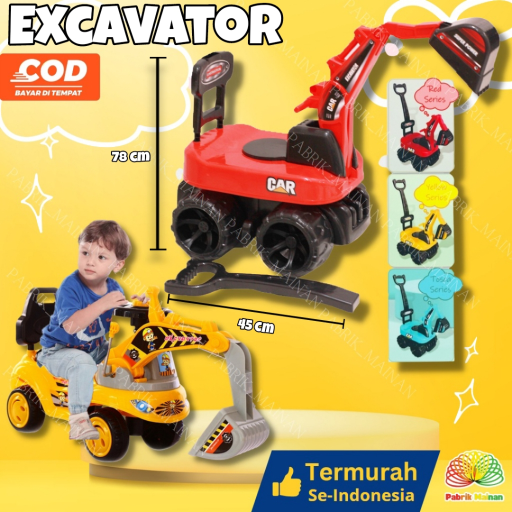 Jual Bisa Cod Mainan Kendaraan Truk Excavator Besar Truk Garuk Bisa