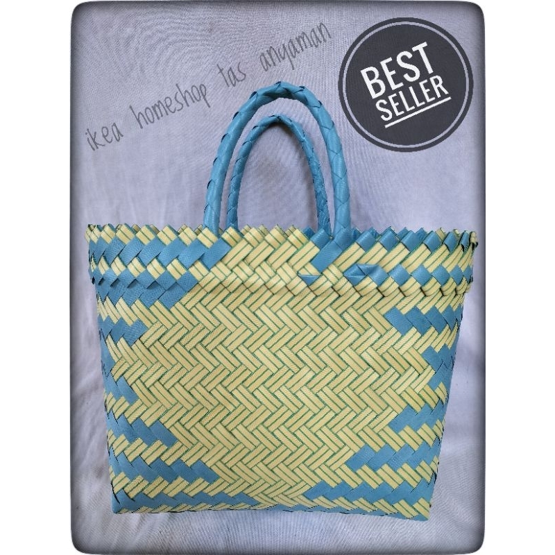 Jual tas anyaman plastik mini motif 20cm | Shopee Indonesia