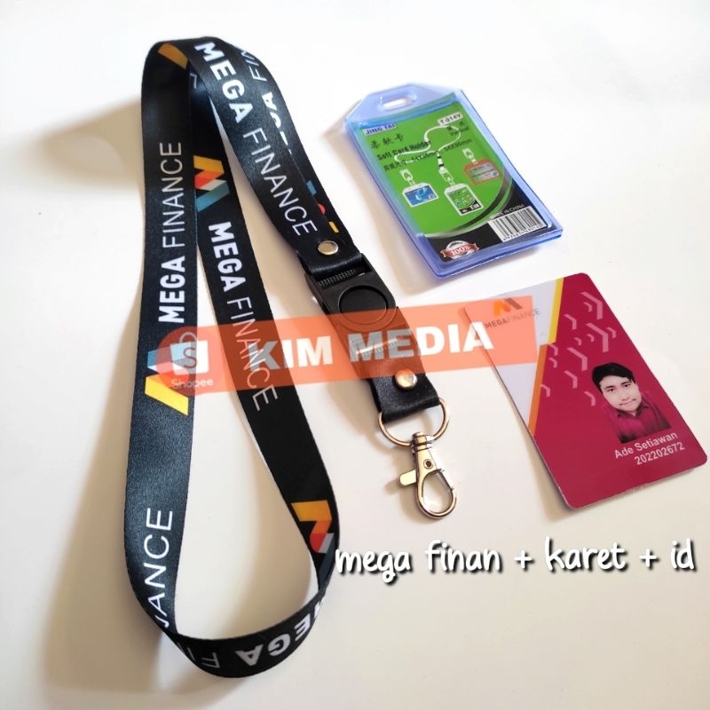 Jual lanyard MEGA FINANCE LANYARD Mega central finance | Tali id card ...
