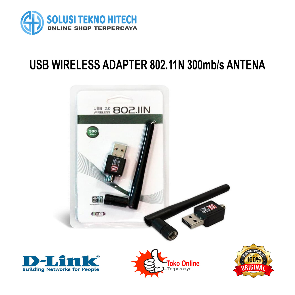 Jual USB WIFI ADAPTER USB WIRELESS ADAPTER 802.11N 300mb/s ANTENA | Shopee Indonesia