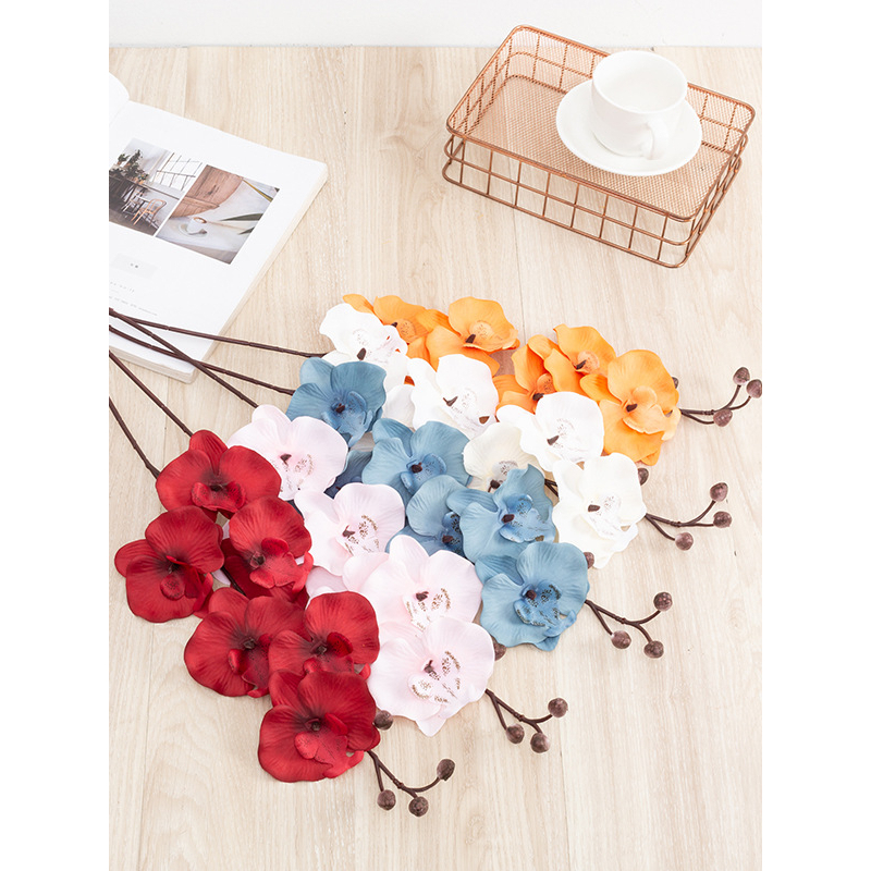 Jual 6 Kuntum Anggrek 10 cm Kain Tinggi 72 cm Artificial Flower Angrek ...