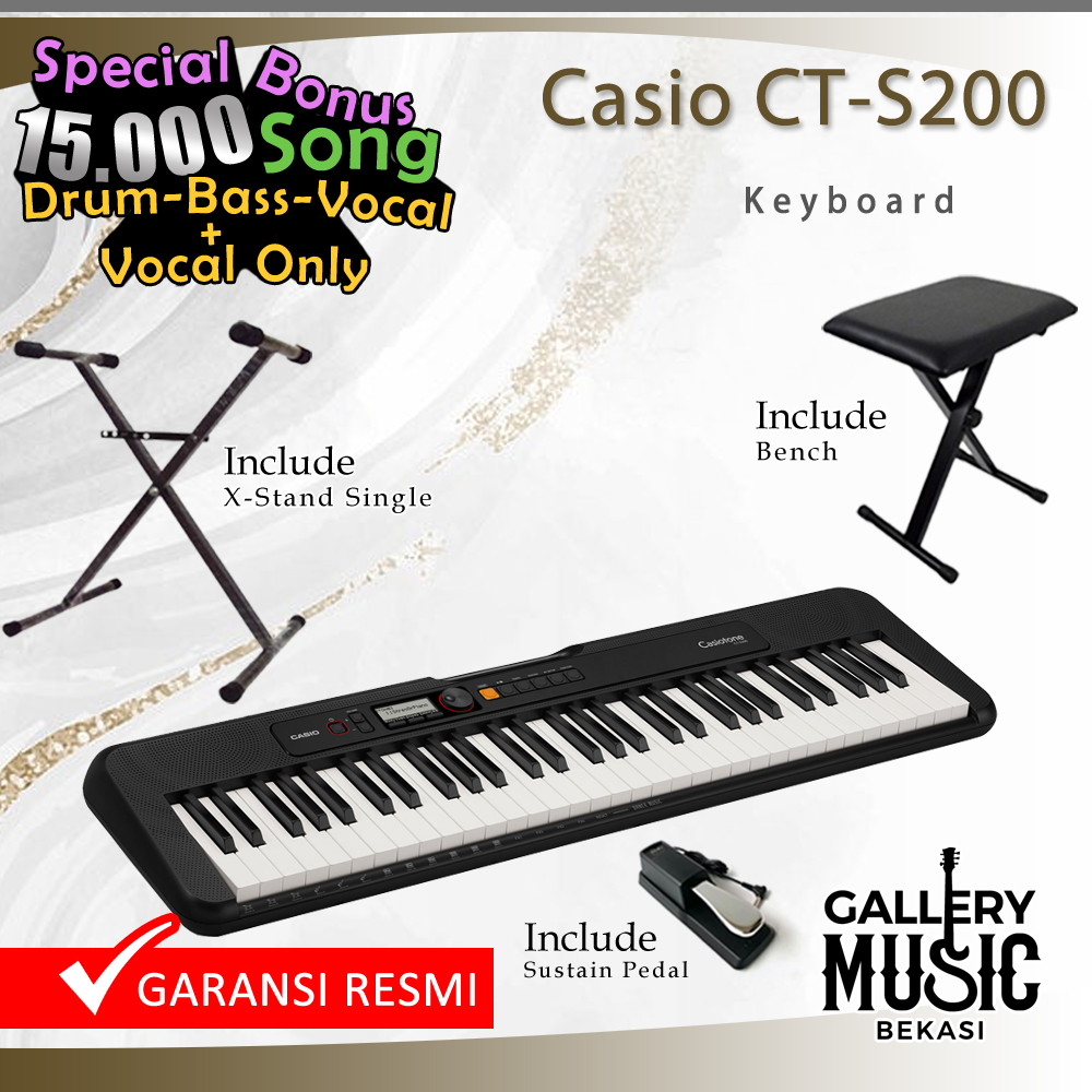 Jual Casio CT S200 Keyboard / CTS 200 / CTS200 Garansi Resmi | Shopee ...