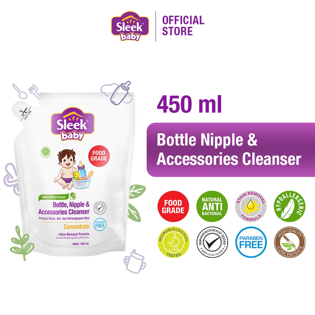 Jual Sleek Baby Laundry Detergent 900ml refill 900ml Sleek Sabun Cuci ...