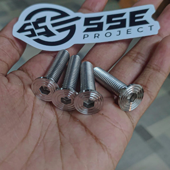 Jual BAUT L 12 STAINLESS STENLIS M8 CUSTOM SLIM TIPIS UNIVERSAL | Shopee Indonesia