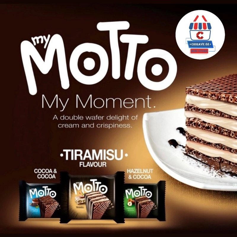 Jual My Motto Waffer 34g All Variants - Tiramisu Flavour - Hazelnut ...