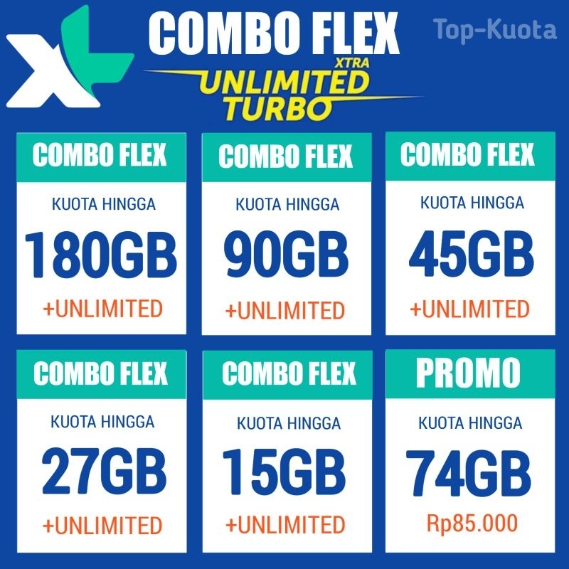 Jual KUOTA XL COMBO FLEX INJECT PAKET DATA MURAH UNLIMITED BULANAN | Shopee Indonesia