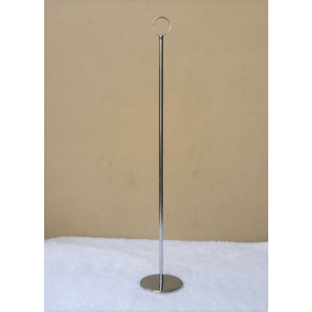 Jual Tiang Nomor Meja 40cm Silver Kuningan Card holder Stand tempat ...