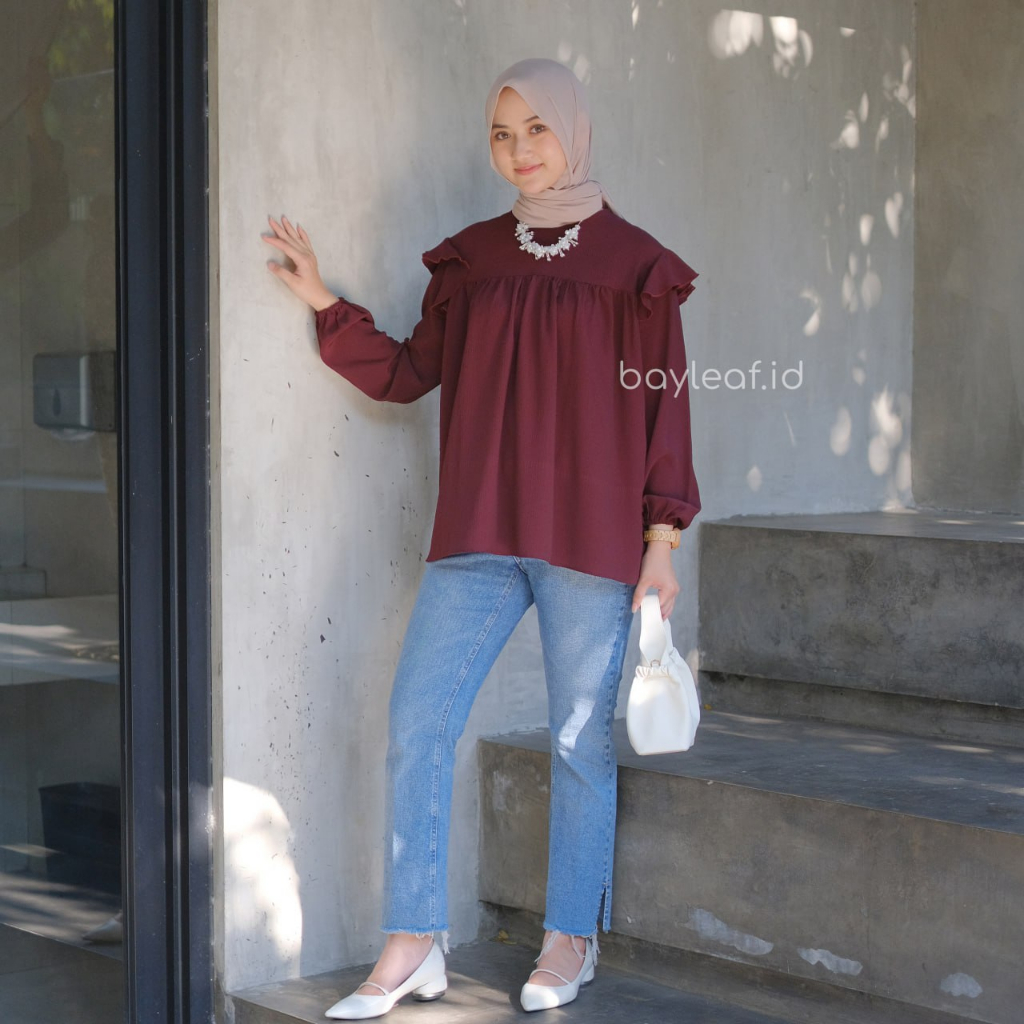 Jual Bayleaf.id Sofia Blouse Big Size | Shopee Indonesia