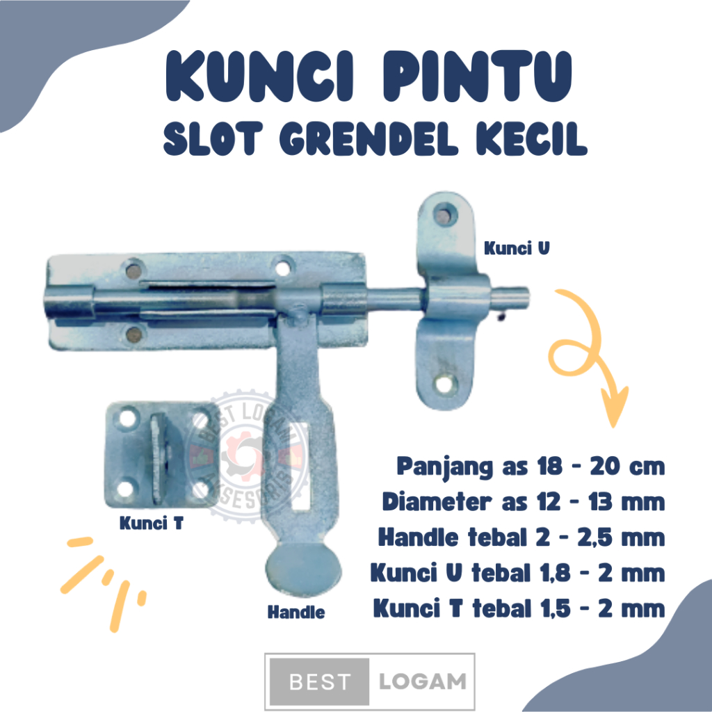 Jual Kunci slot pintu pagar ukuran kecil, slot pintu henderson, pintu ...