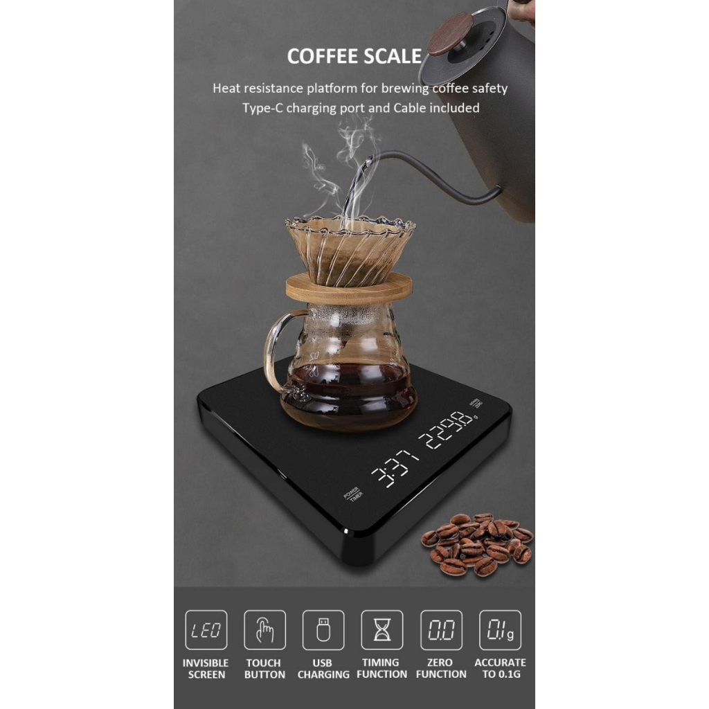 Jual Digipounds Coffee Drip Scale With Timer | V60 Pour Over | French ...