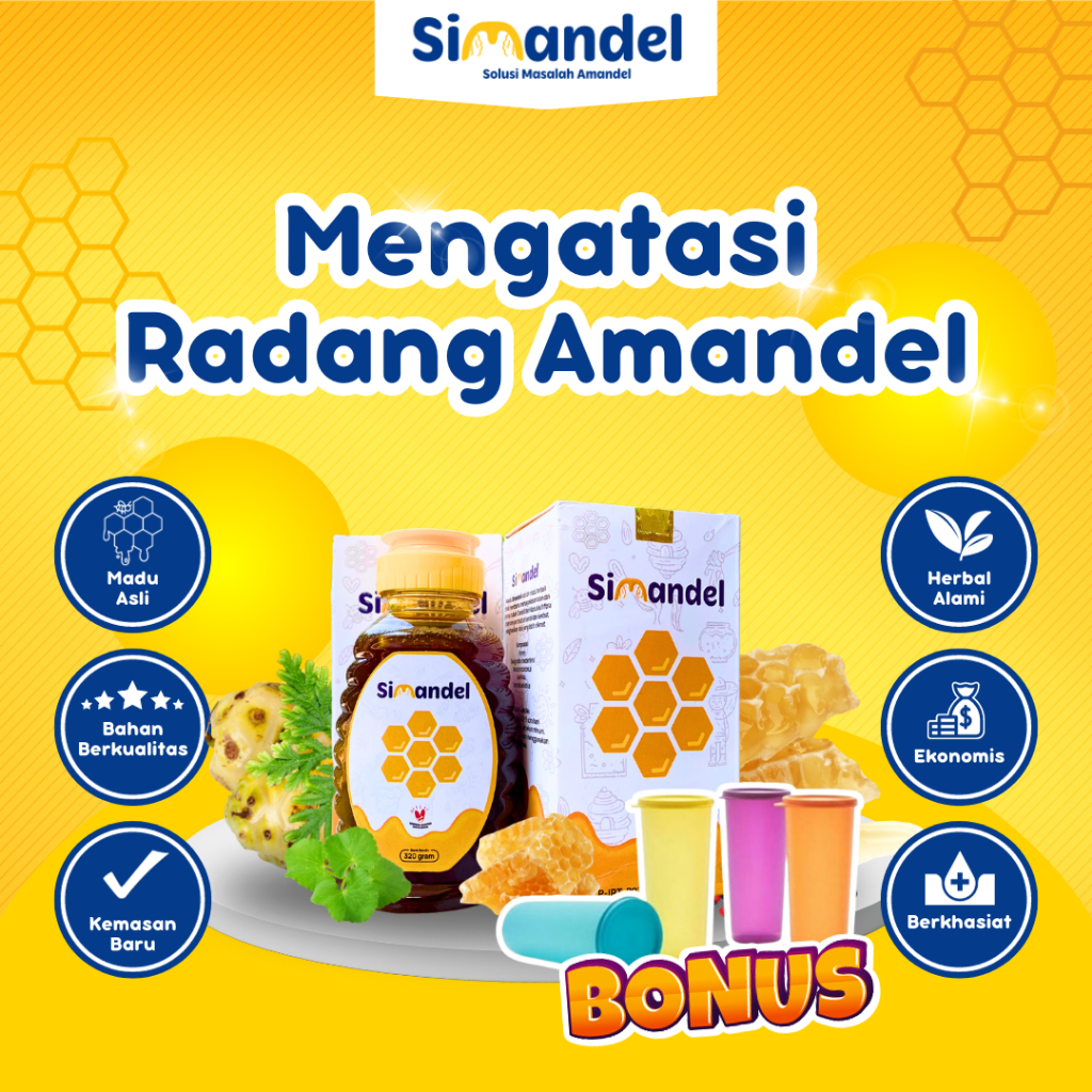 Jual SIMANDEL MADU OBAT AMANDEL KEMASAN BARU 320 GR | Shopee Indonesia