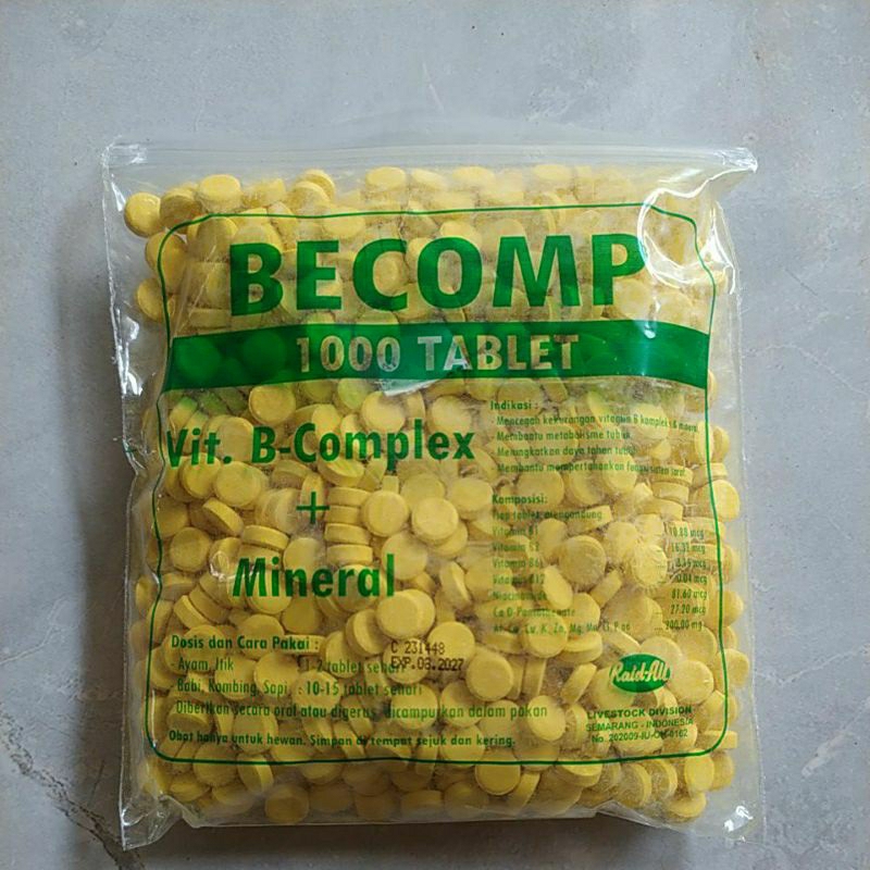 Jual Vit B Complex 1000 tablet untuk hewan sapi kambing, ayam dlll ...