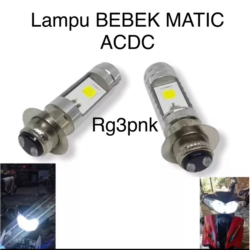 Jual BOHLAM LAMPU DEPAN HID LED H6 AC DC MOTOR BEBEK MATIC MIO VARIO BEAT MX JUPITER REVO ...