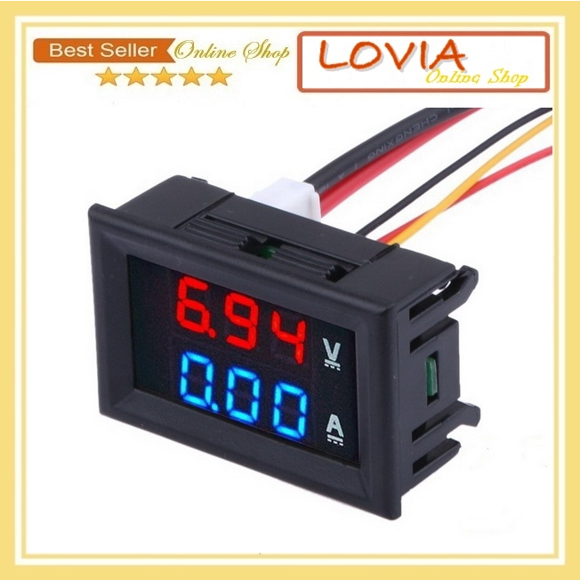 Jual Digital Display Volt Ampere Meter Pengukur Tegangan Dan Arus Listrik Max 100VDC 10A ...