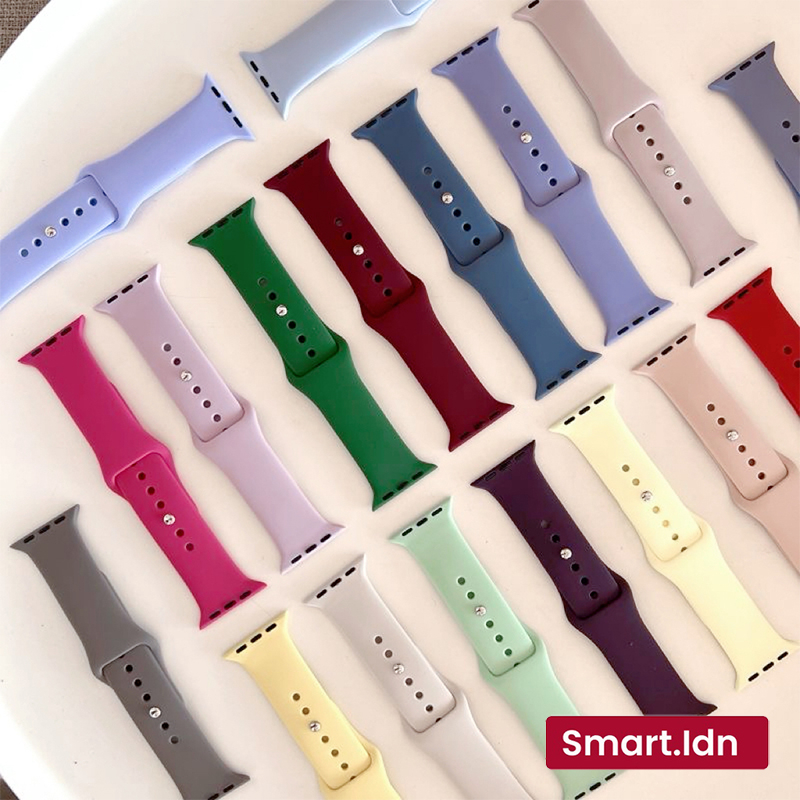 Jual iWatch Soft Silicone Strap Apple Watch S3 4 5 6 SE 7 8 9 10 Ultra ...