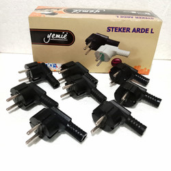 Jual Steker Arde L Bengkok Putih Hitam Murah SNI | Shopee Indonesia
