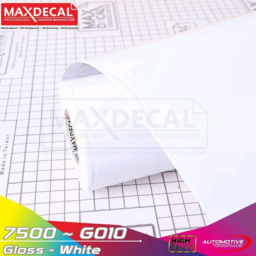 Jual MAXDECAL 7500 Sticker Putih White Stiker Putih Glossy Kilat ...