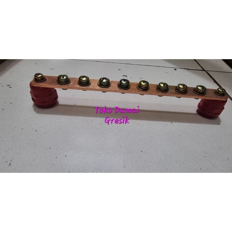 Jual Terminal Nol Busbar tembaga panel listrik 5 baut 6 baut 7 baut 8+5 ...