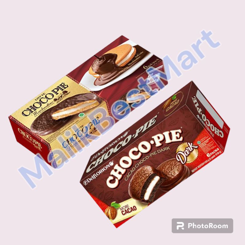 Jual CHOCO PIE Marshmallow Soft Cake/Orion Dark 6 x 28 g | Shopee Indonesia