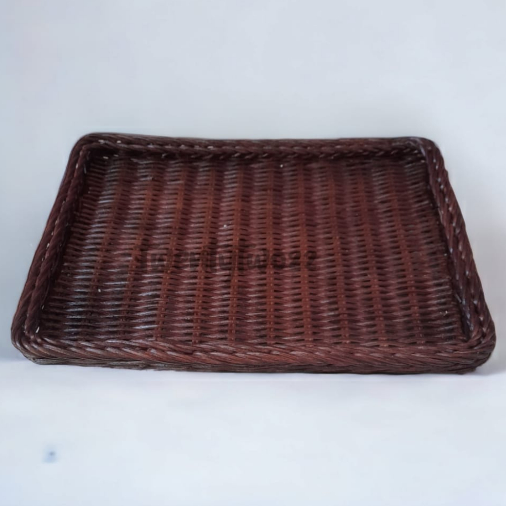 Jual nampan rotan besar wadah aqua tempat makanan buah penyimpanan ...