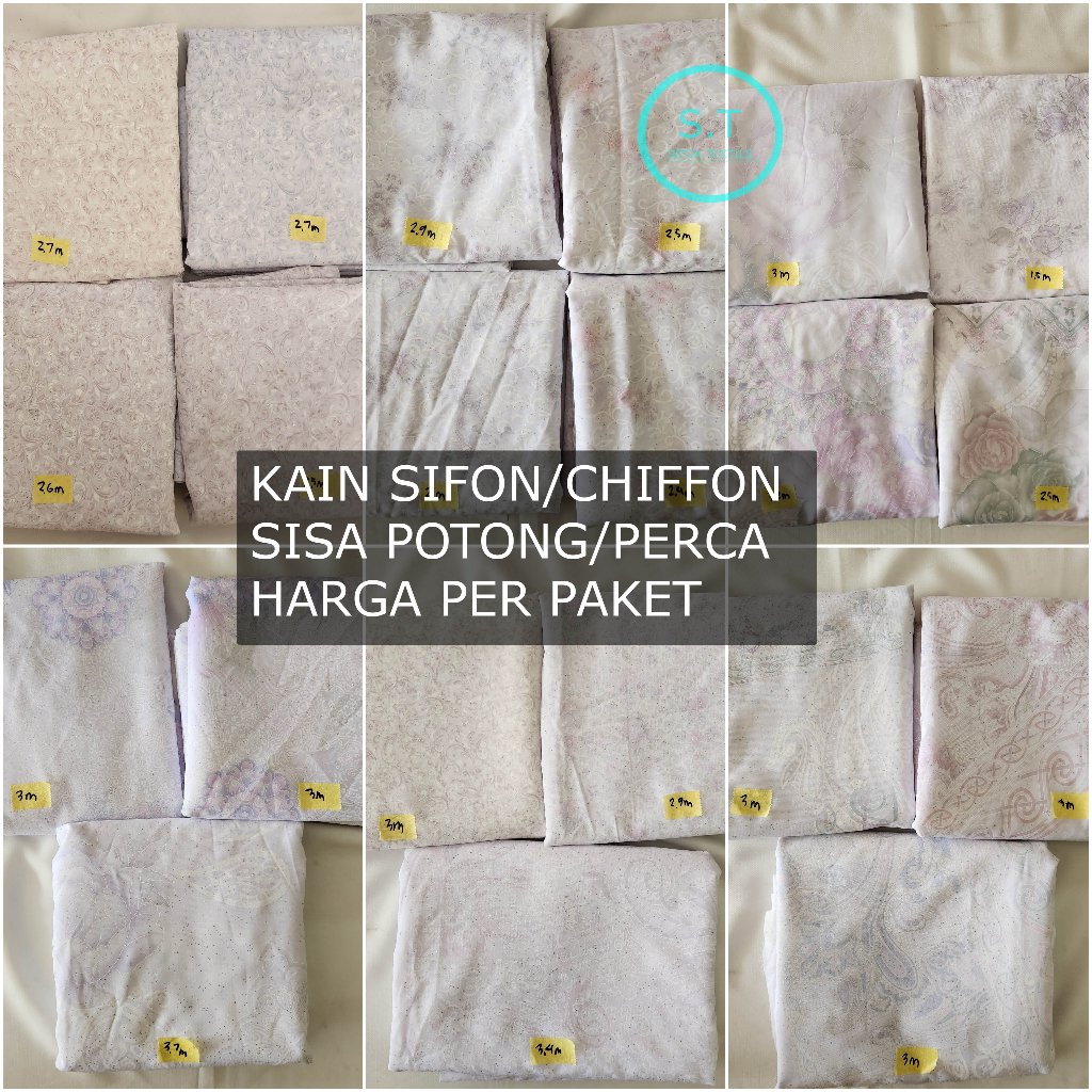Jual kain chiffon/sifon sisa potong/perca motif Lebar kain 1.15 meter ... Jual kain chiffon/sifon sisa potong/perca motif Lebar kain 1.15 meter ...