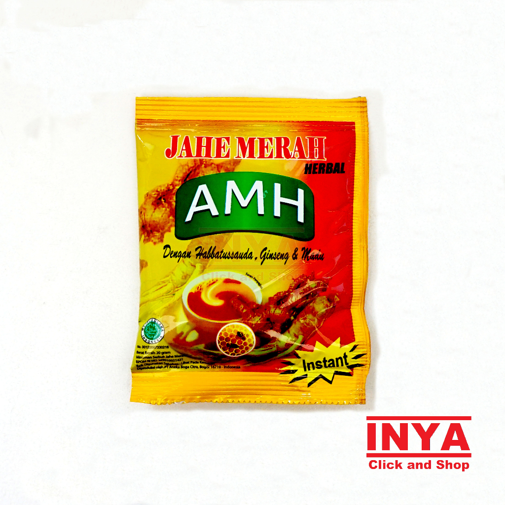 Jual Jahe Merah Herbal AMH 20gr Sachet - Minuman Serbuk Jahe - Ginger ...