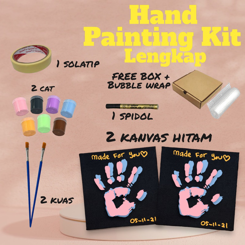 Jual Hand Painting Kit Canvas By Madefyou Kanvas Cap Tangan Pasangan ...