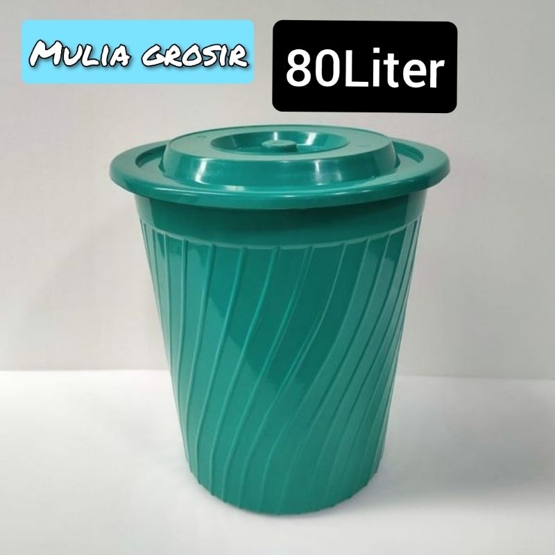 Jual Timba Tutup Ulir 80Liter kira² Diameter Atas 47cm Tinggi 53cm ...