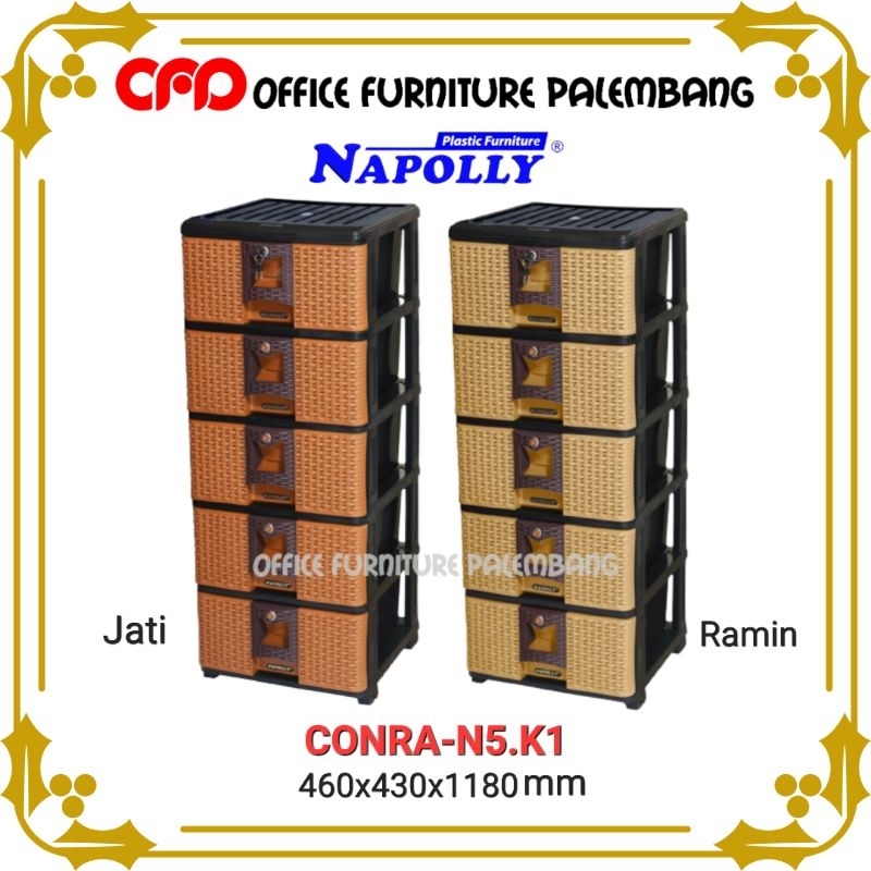 Jual lemari pakaian plastik napolly CONRA N5.K1 lemari baju box ...