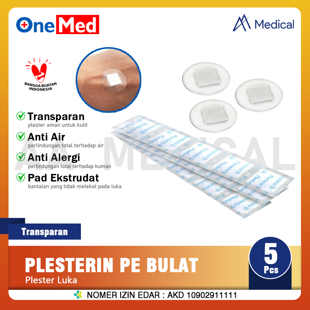 Jual ONEMED Plesterin Bulat PE Transparan Plester Luka Anti Air Isi 5 Pcs | Shopee Indonesia